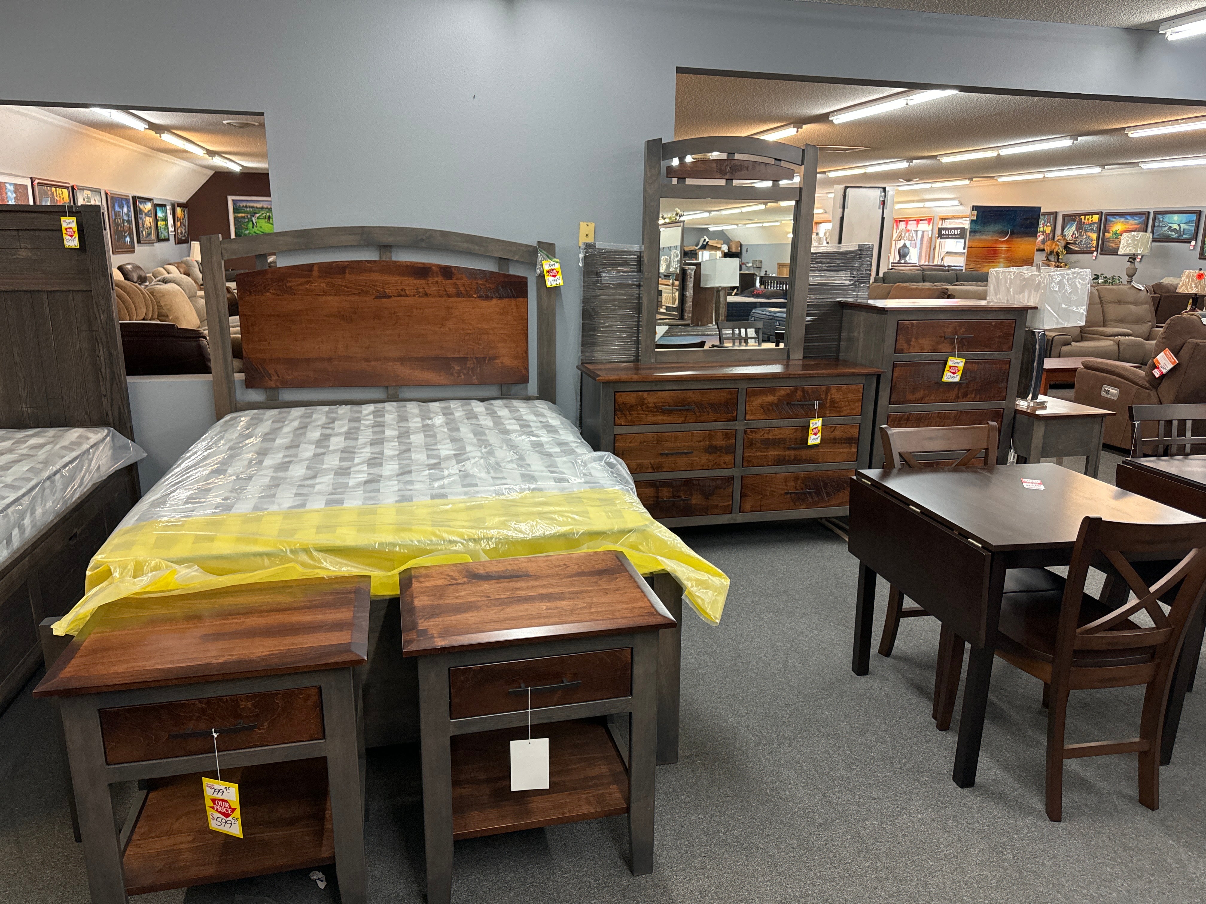 Stone Lake Rough Sawn Maple Amish Bedroom Set – Bush & Gilles Furniture